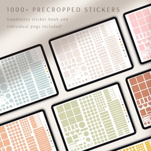 Portrait Digital Notebook: 6 Colors, 1000+ Stickers (goodnotes, Ipad ...