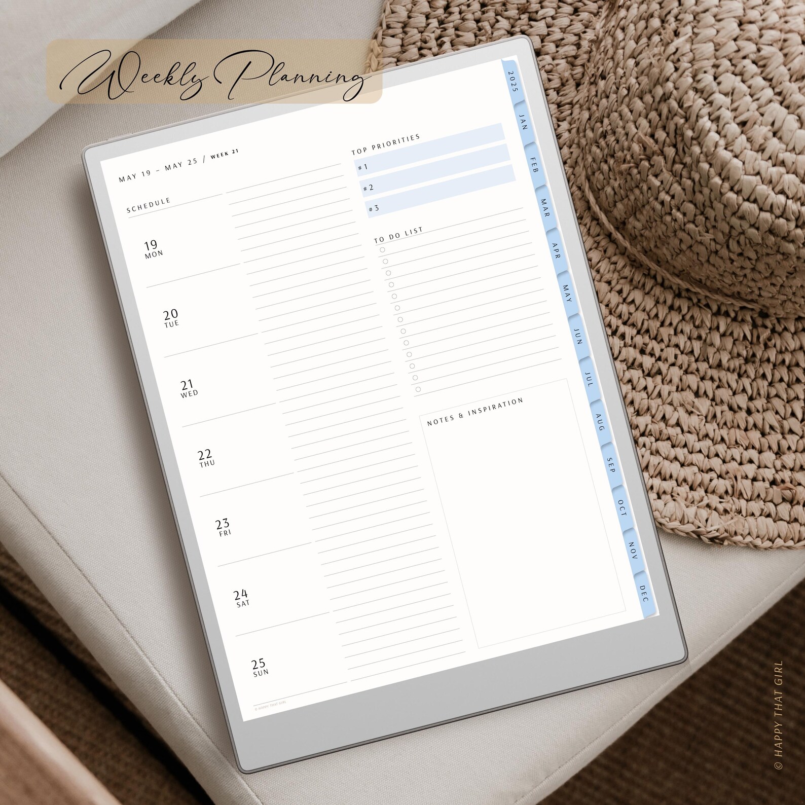 Remarkable Paper Pro Yearly Planner for 2025 2026 / Digital Planner for ...