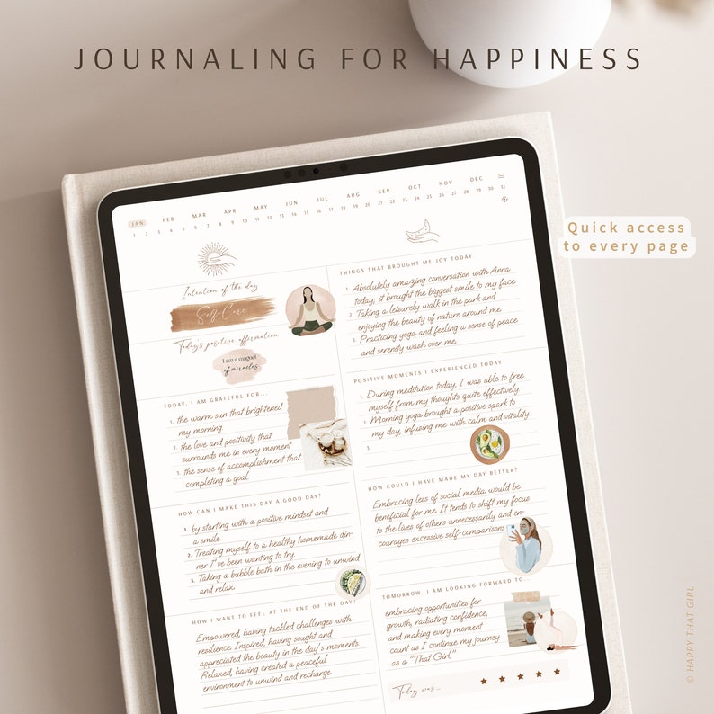 Digital Gratitude Journal / iPad Planner / Goodnotes Planner / Daily ...