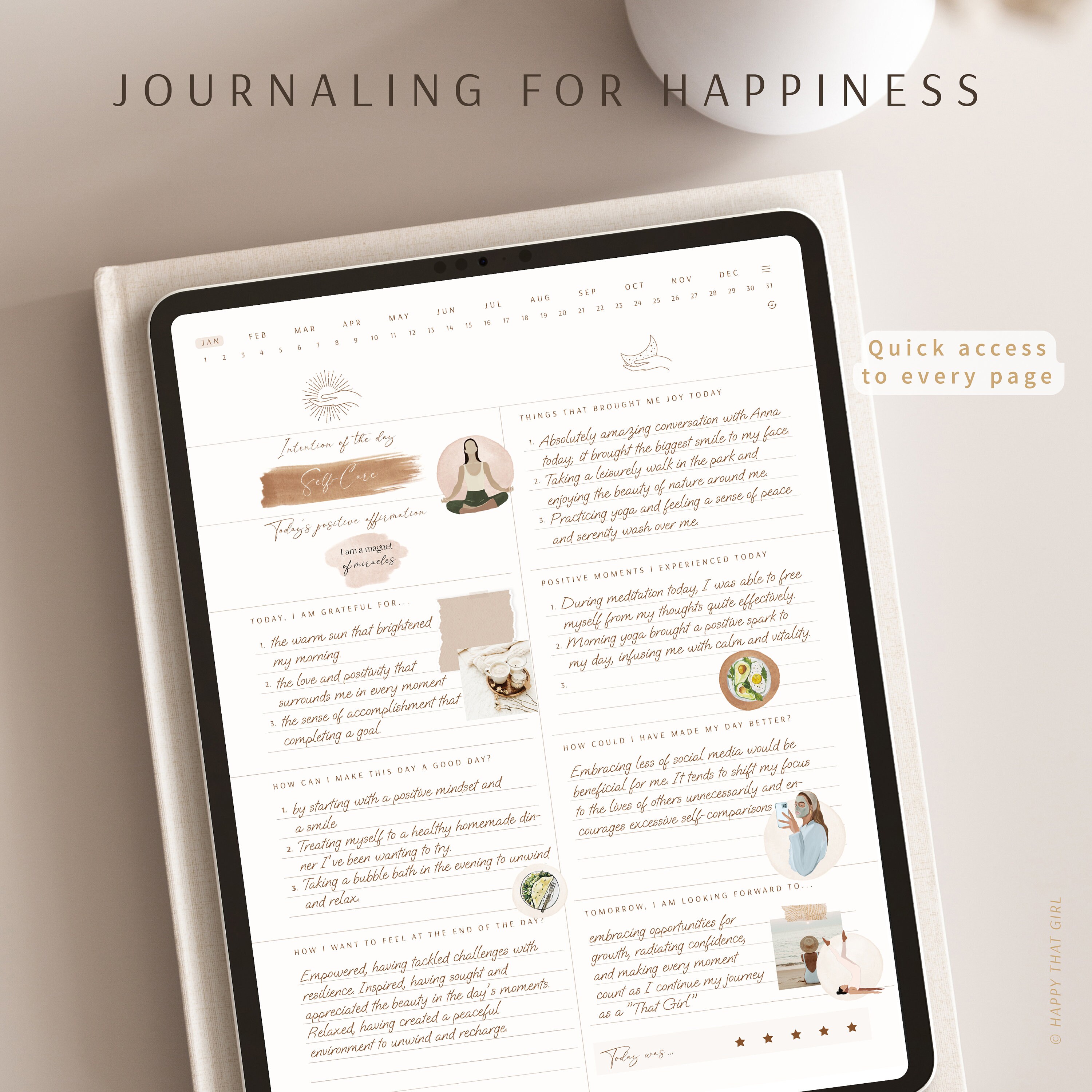 Digital Gratitude Journal / iPad Planner / Goodnotes Planner / Daily ...