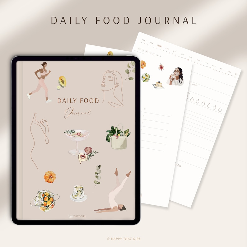 Daily Food Journal / Daily Food Diary / iPad Calorie Tracker ...