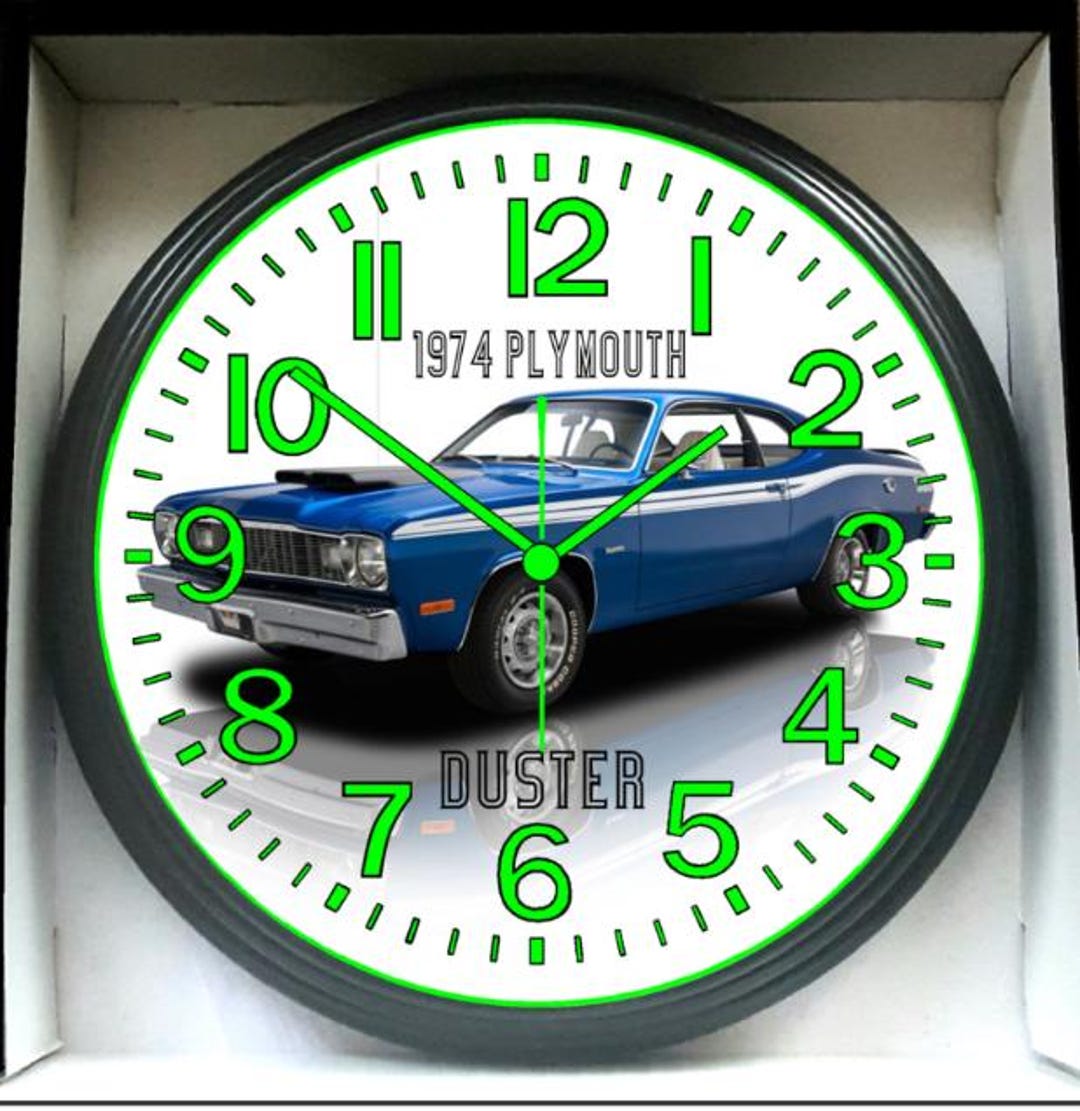 1974 Plymouth Duster Glow in the Dark Wall Clock New - Etsy