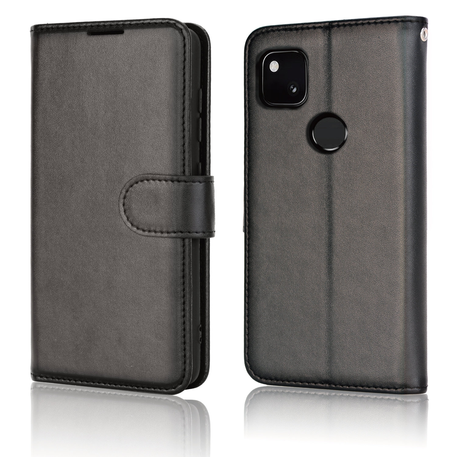 Google Pixel 4a Leather Wallet Case Flip Cover With Card Holder, Stand ...