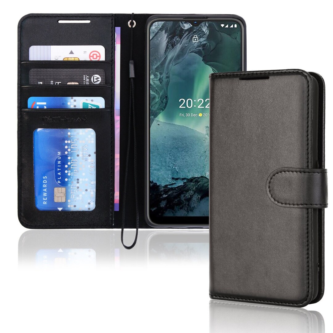 Luxury Leather Flip Wallet Card Holder Smart Stand Cover Case for Nokia ...