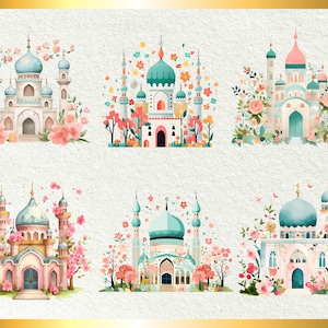 30+2 Bonus Super Cute Islamic Mosque Cliparts Bundle - Perfect for ...