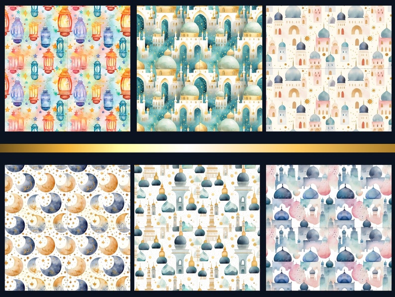 Ramadan and Eid: 20+1 Bonus Seamless Pattern, Cute and Whimsical ...
