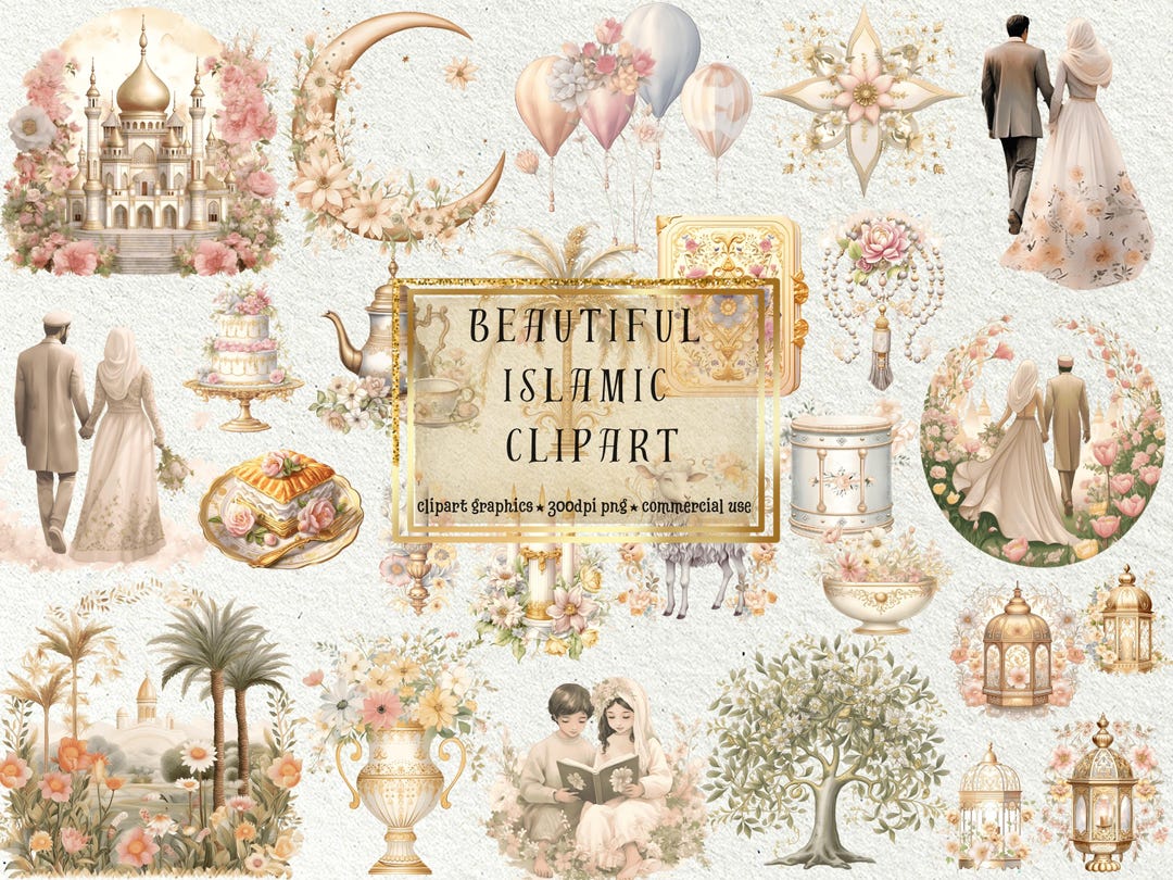 77 Stunning Islamic Pastel Clipart | High-quality 300 DPI PNG | Perfect ...