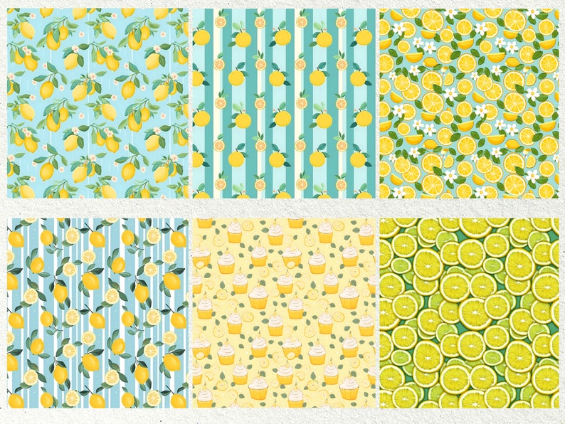 24 Sophie Blackall-inspired Lemon Seamless Patterns - Ideal for ...