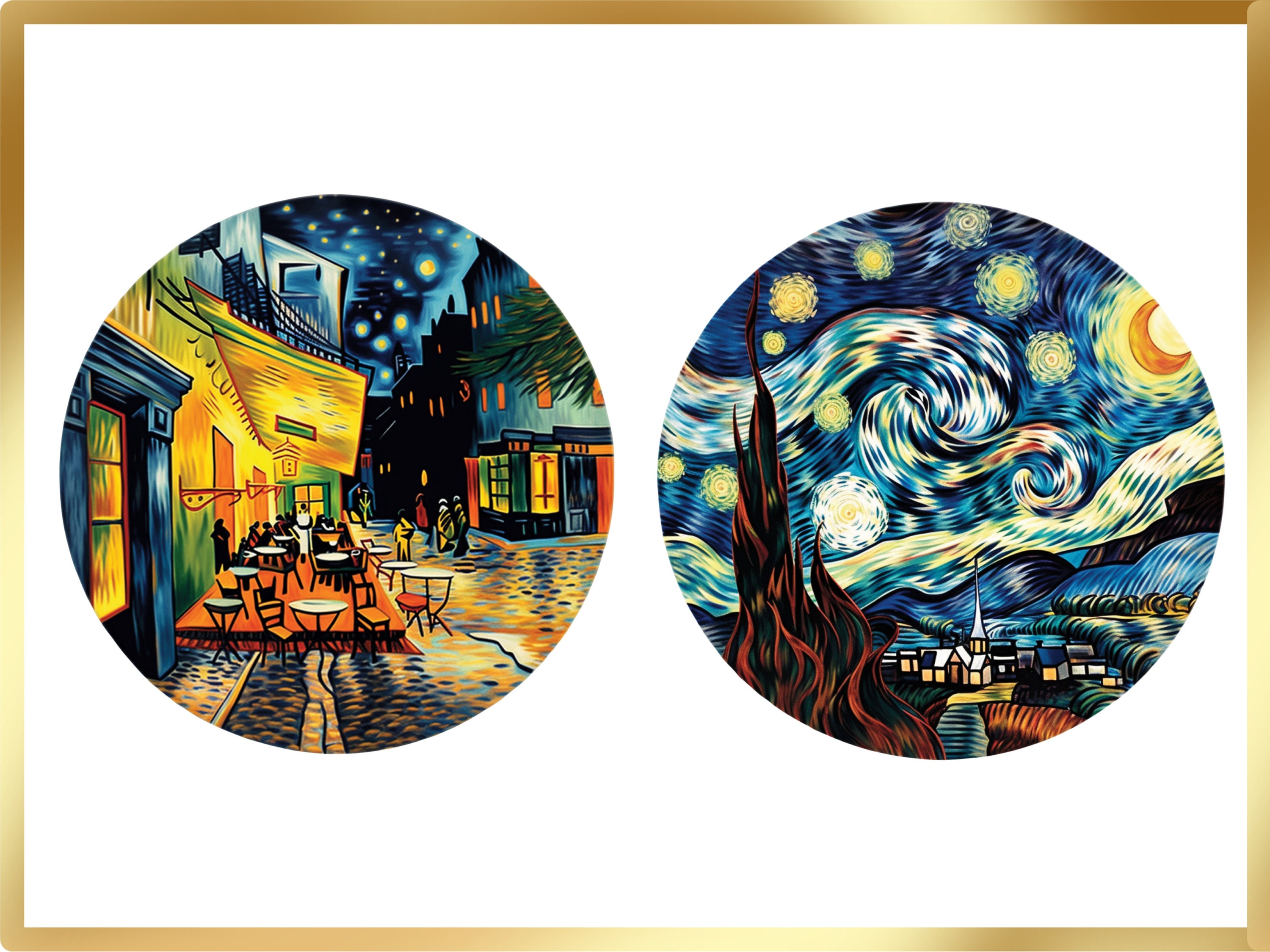 Vincent Van Gogh Clipart Set High Quality PNG Images of 10 Famous ...