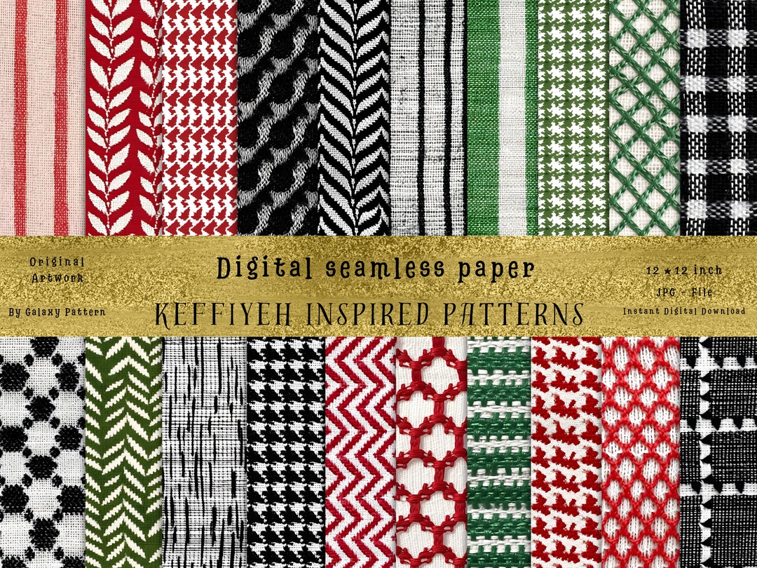 35 Keffiyeh Inspired Seamless Patterns - Perfect for Sublimation, Home ...