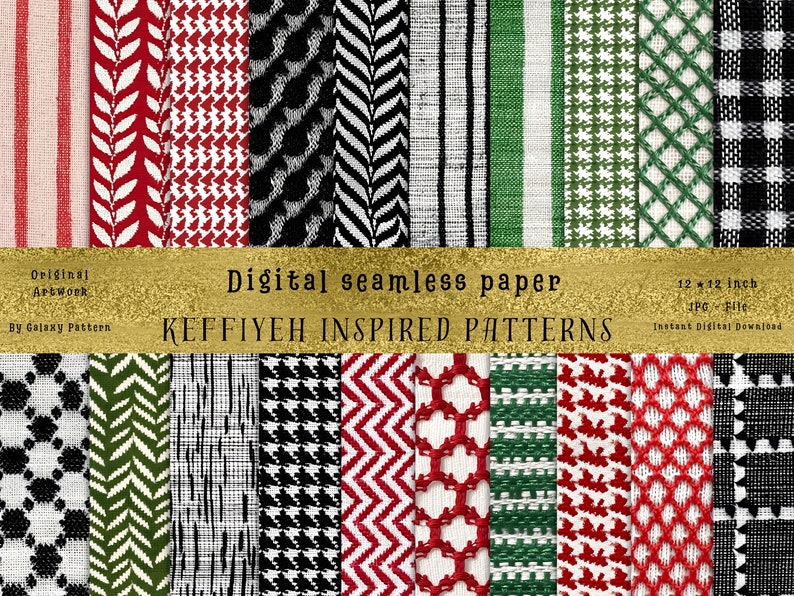 35 Keffiyeh Inspired Seamless Patterns - Perfect for Sublimation, Home ...