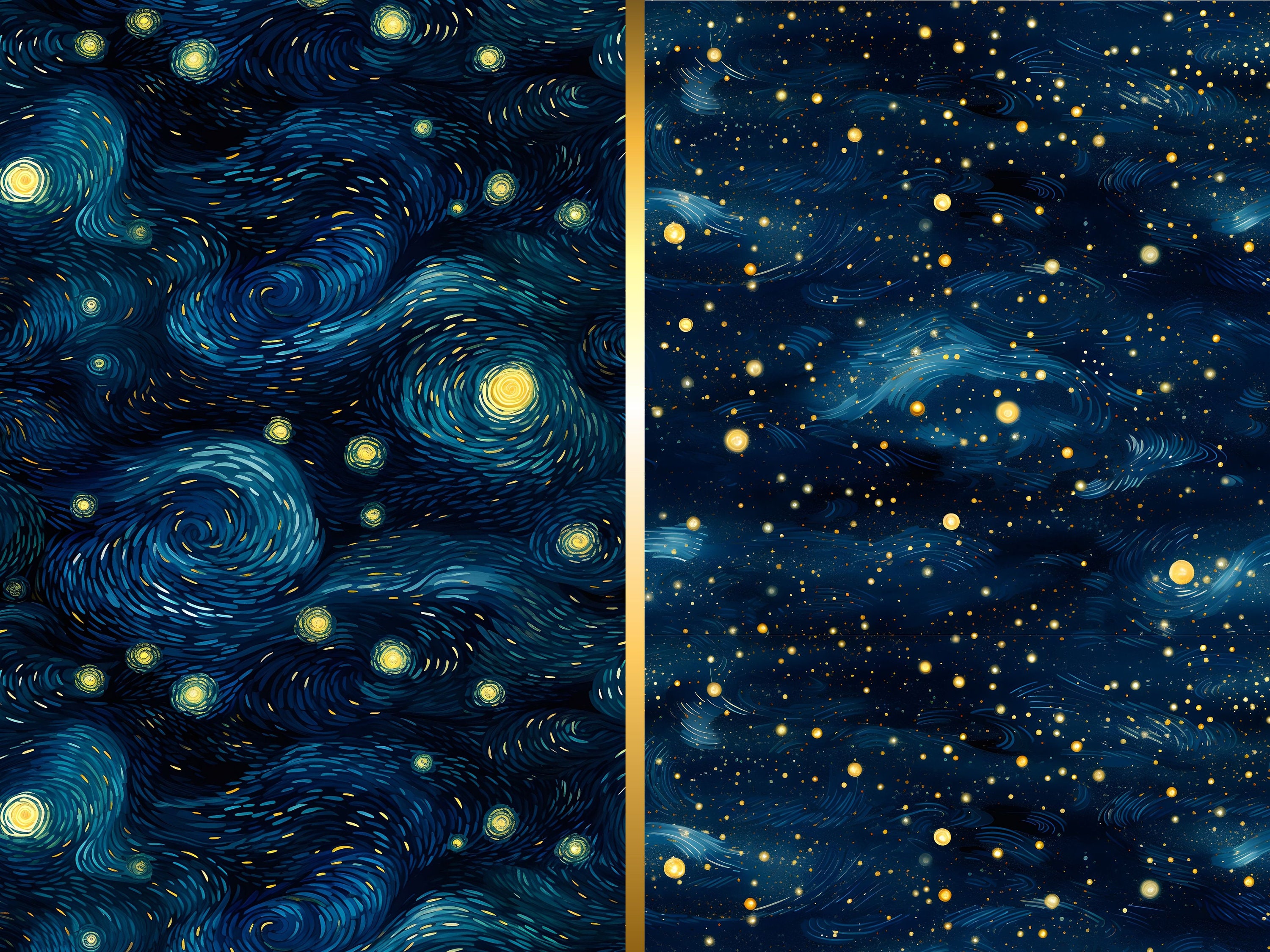 10 Stunning Starry Night Seamless Patterns Bundle for DIY Crafters ...