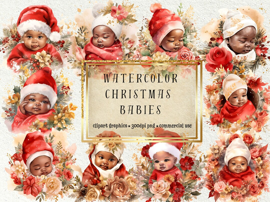 Beautiful Watercolor Baby Clipart Set With Bonus Surprise - Perfect for ...