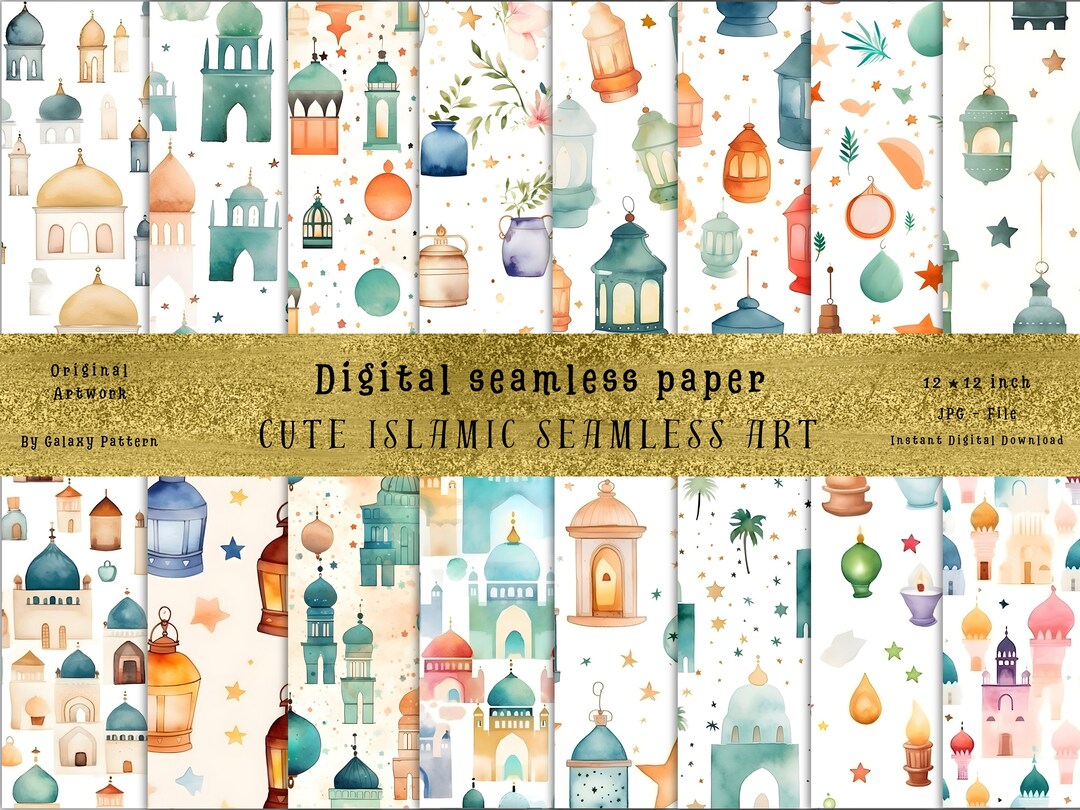 Ramadan and Eid: 20 + 1 Bonus Cute and Whimsical Seamless Designs ...