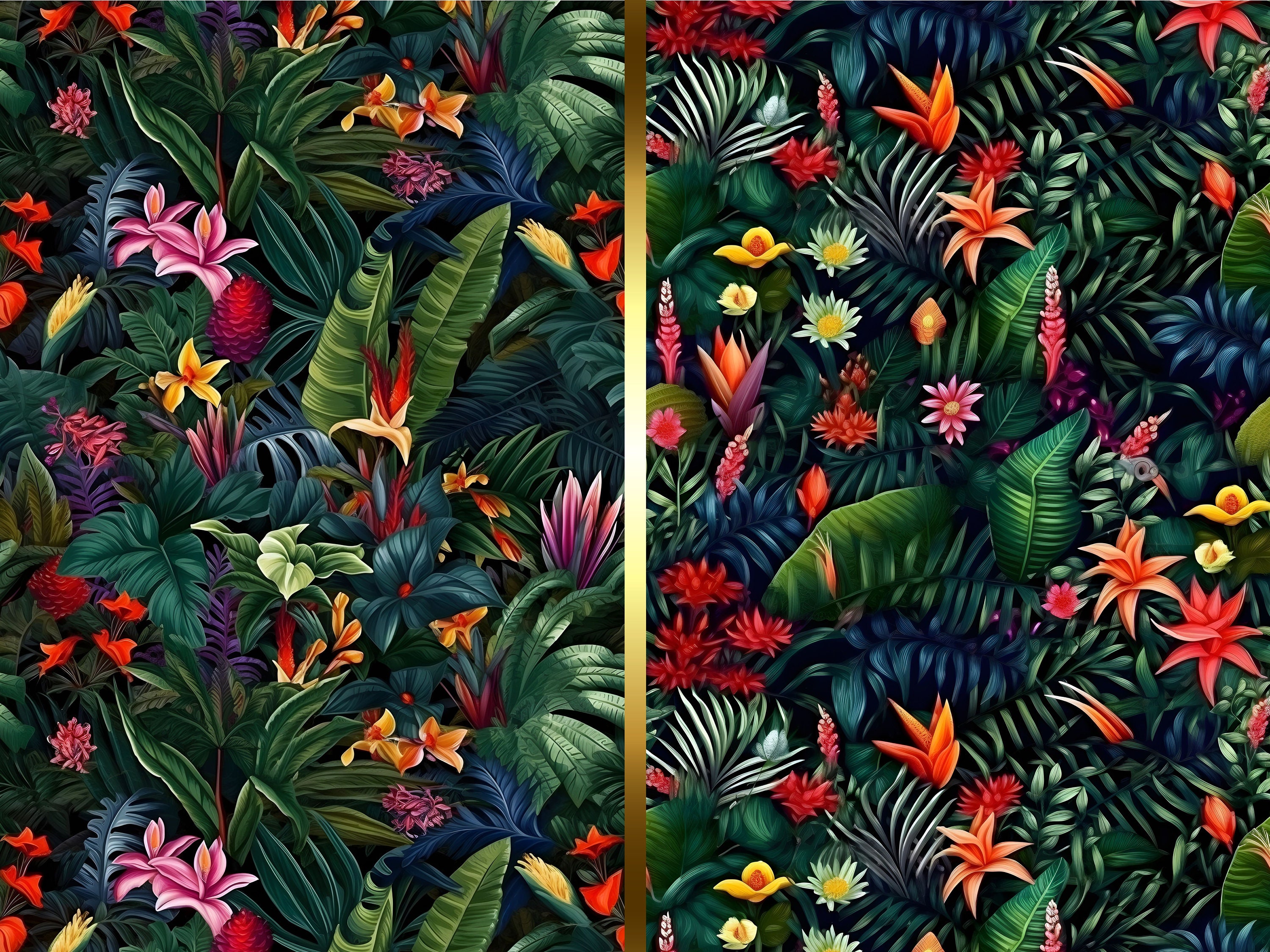 Tropical Rainforest Seamless Patterns Set of 10 With Bonus Surprise ...