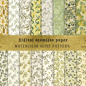 30 Gorgeous Olive Seamless Patterns - Perfect for DIY Crafts, Junk ...