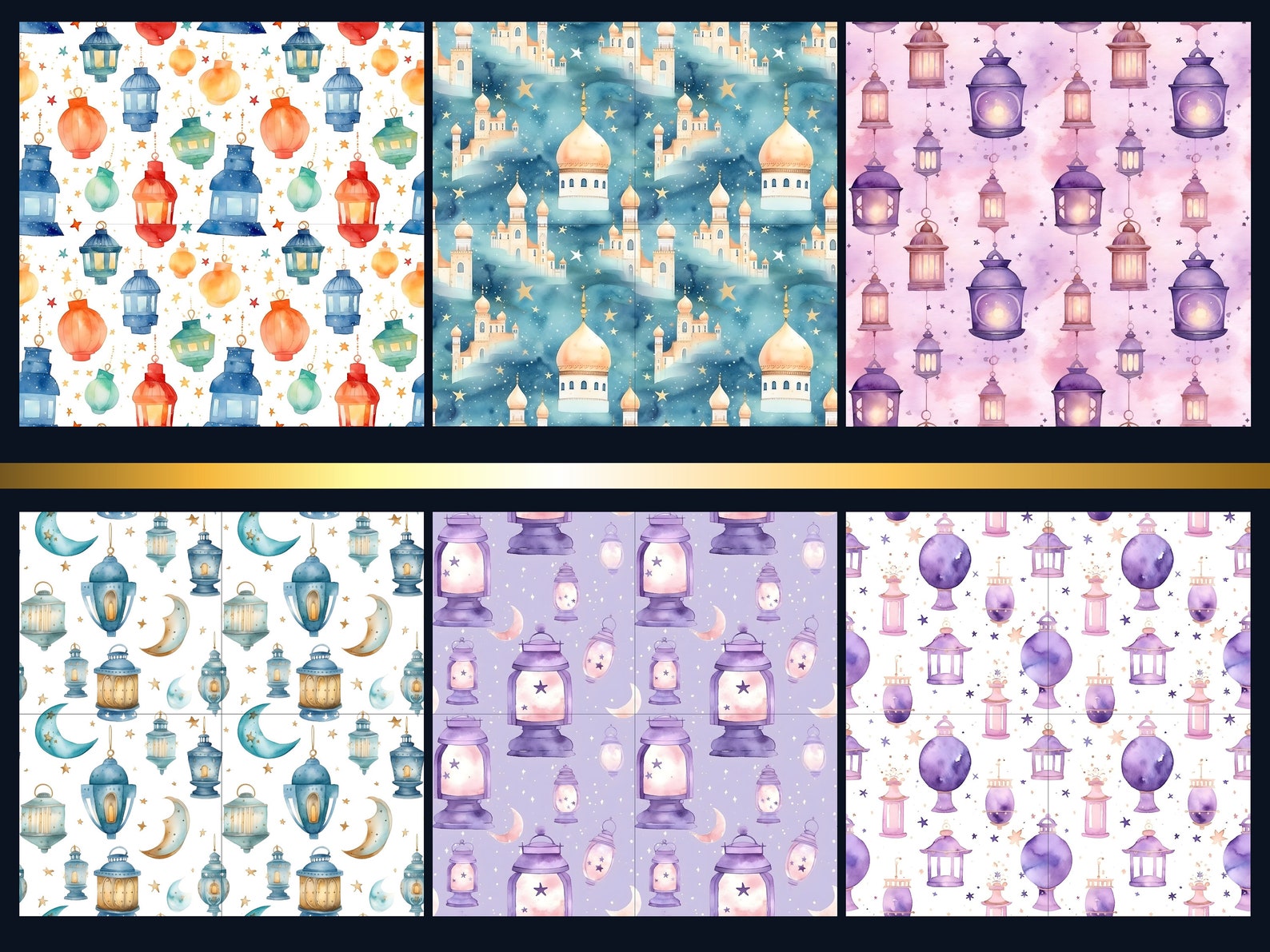 Ramadan and Eid: 20+1 Bonus Seamless Pattern, Cute and Whimsical ...