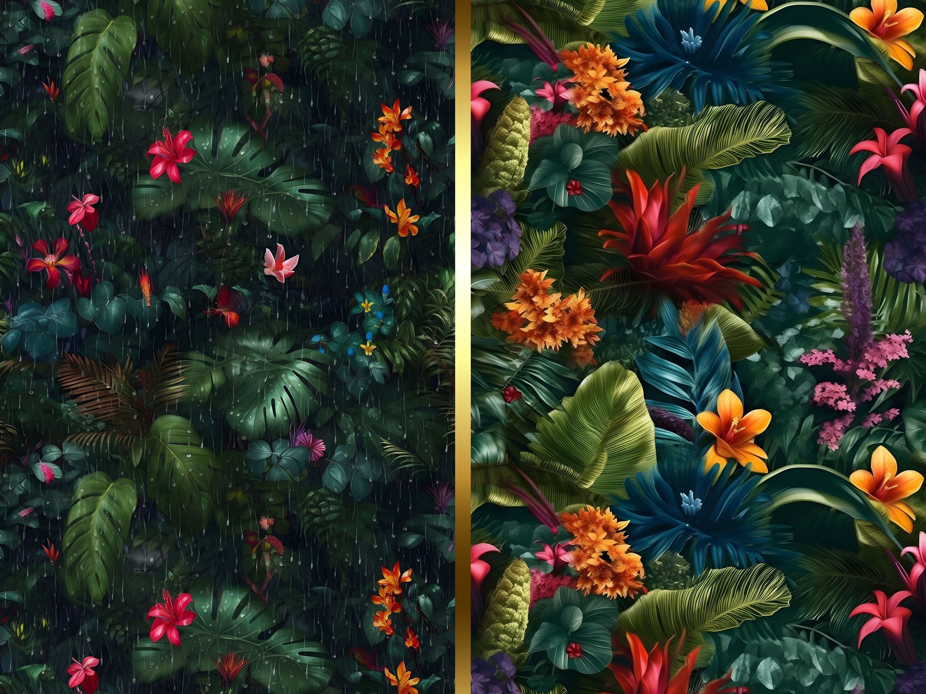 Tropical Rainforest Seamless Patterns Set of 10 With Bonus Surprise ...