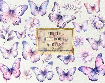 Purple Butterfly Clipart, Butterfly PNG, Butterflies Clipart, Butterfly ...