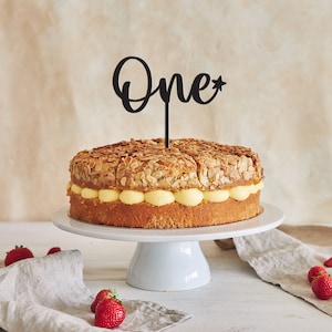 Wooden First Birthday Cake Topper / One Cake Topper / Kids Party Decor ...