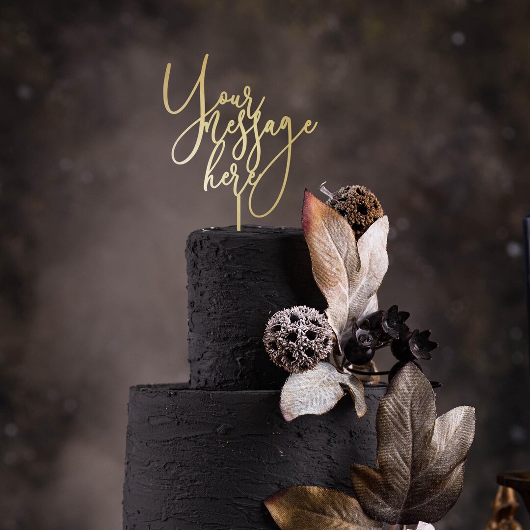 Custom Cake Topper Personalised Wooden Wedding Birthday Engagement ...