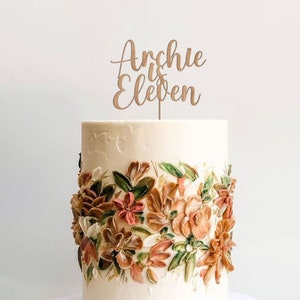 Wooden Birthday Cake Topper With Name and Age / Personalised Kids Party ...