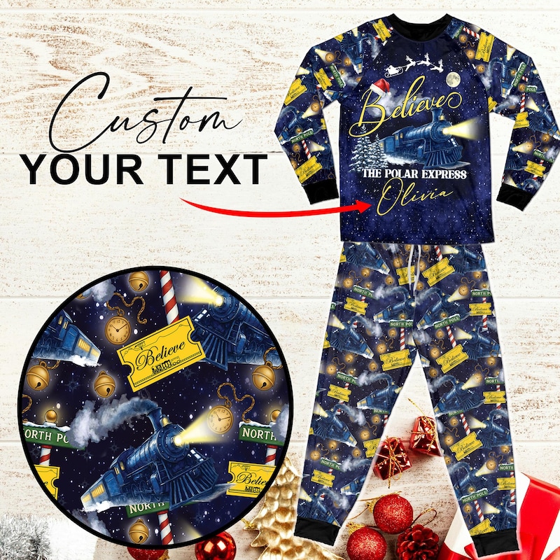 Polar Express Pajamas - Etsy