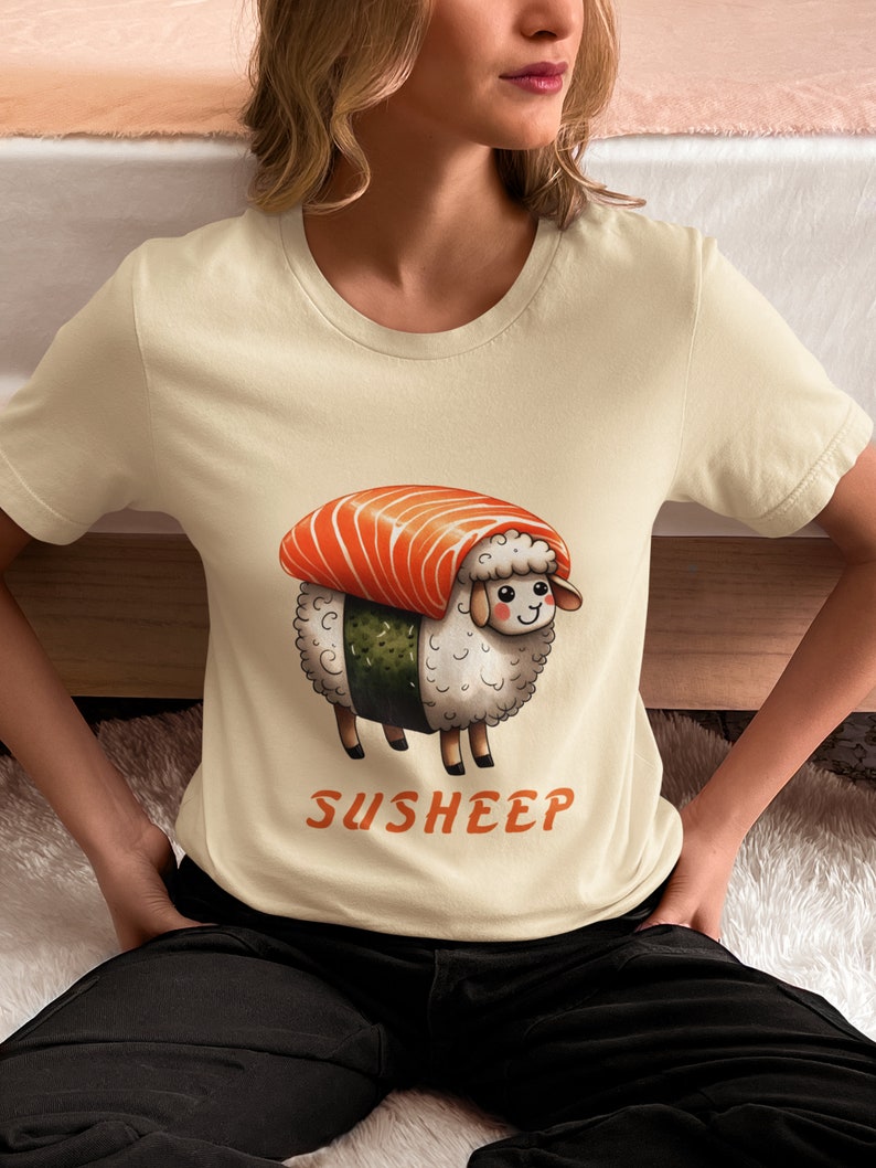 Suseep Pun Shirt, Sheep, Sushi, Food, Word Play, Funny, Humor, Gift ...