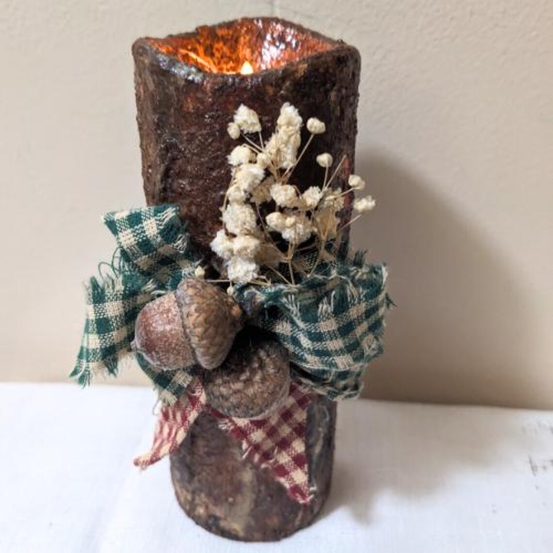 Battery Operated Primitive Candle Flameless - Etsy