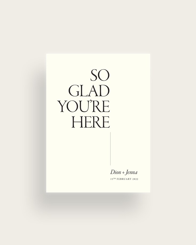 Minimalist Wedding Sign, Wedding Welcome Sign, Elegant Welcome Sign ...