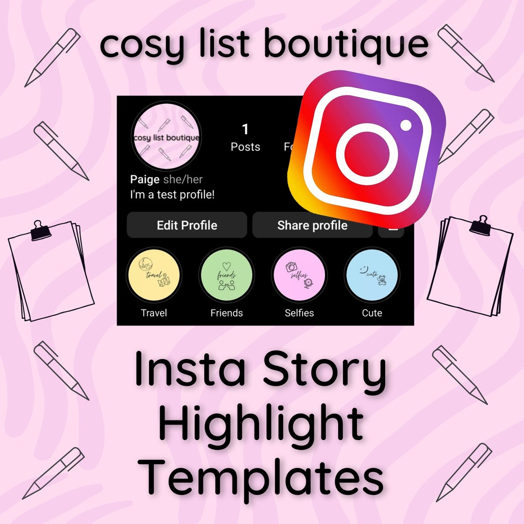 Social Media Instagram Story Highlight Template Minimalist, Simple ...