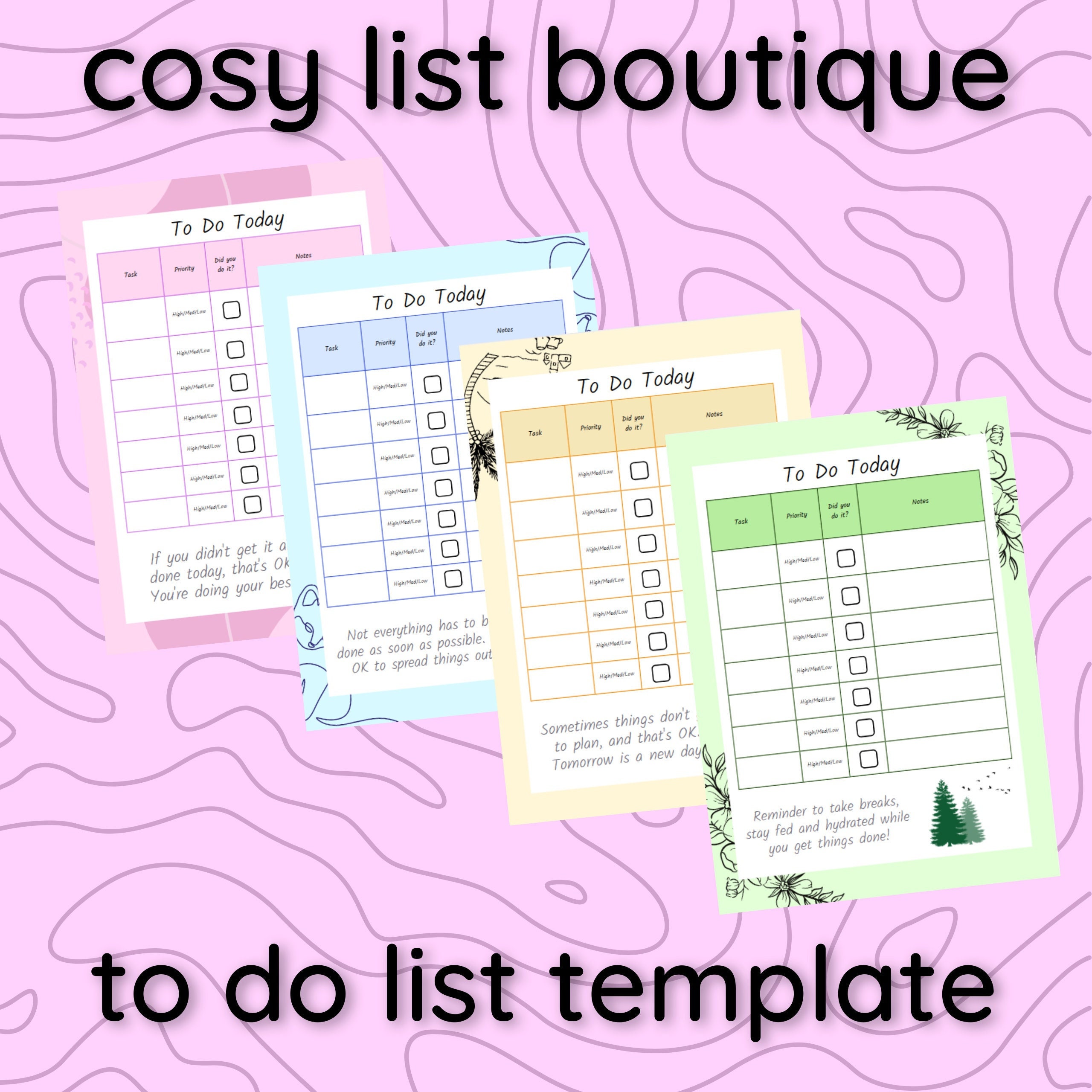 To Do List Planner Templates With Prompts for Autism ADHD ...