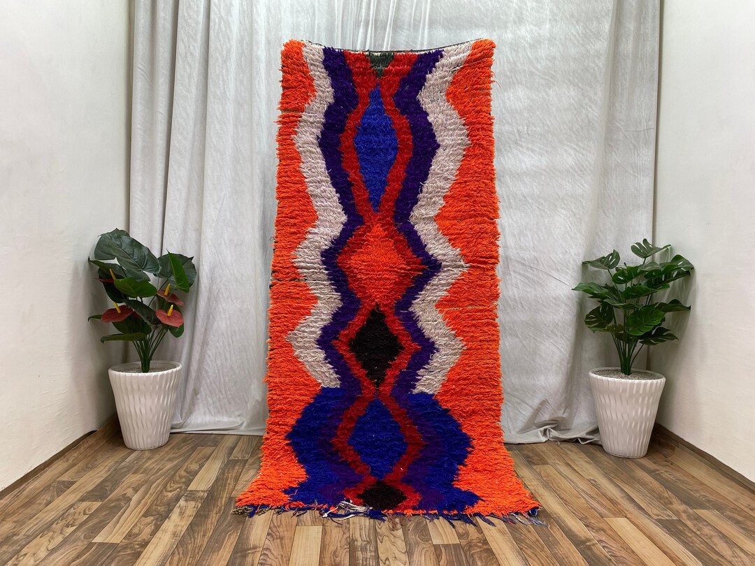 3x6 Ft_handmade Berber Runner Rug Vintage long Runner Rug colorful ...