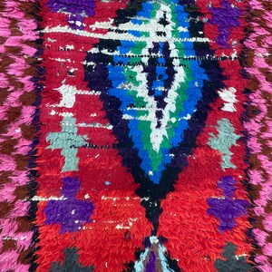 Moroccan Old Rug Runner, Colorful Narrow Runner Rug, Antque Azilal Rug ...