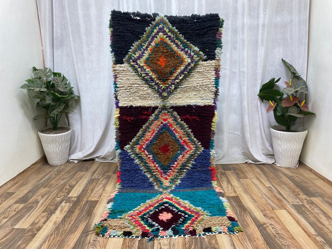 Vintage Moroccan Runner Rug, Minimalist Rug Bedroom, Hallway Moroccan ...
