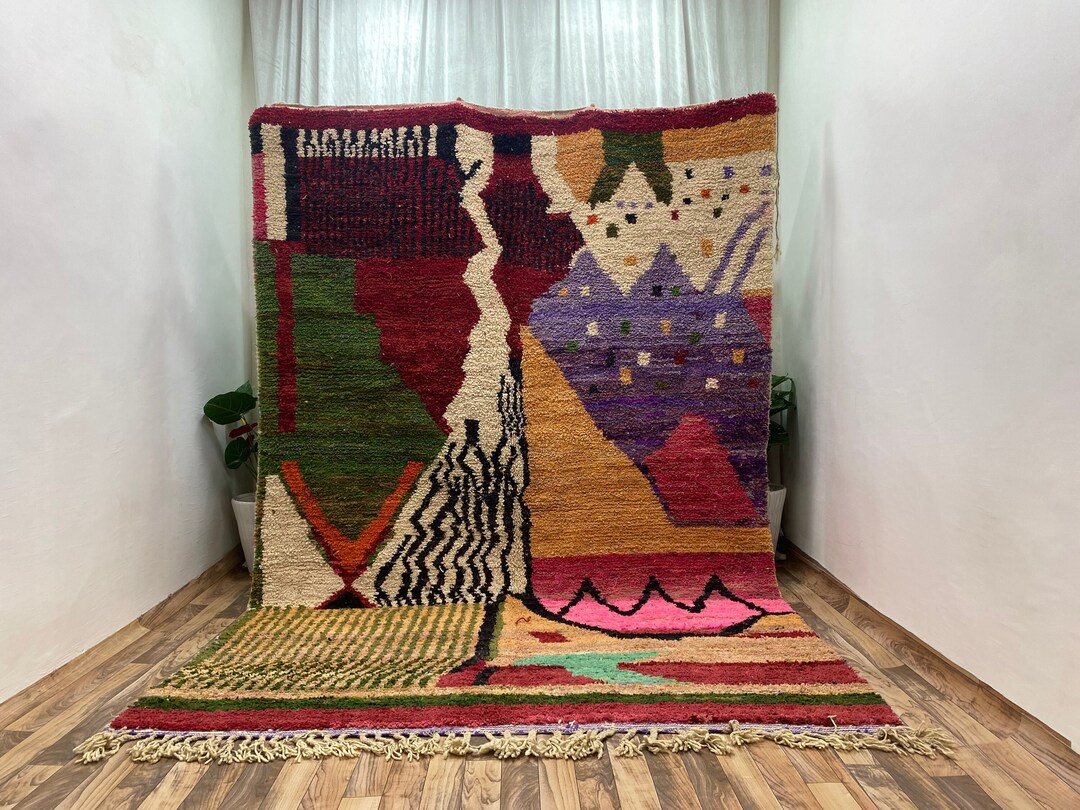 Custom Moroccan Boujad Rug, Authentic Moroccan Rug, Azilal Rug ...