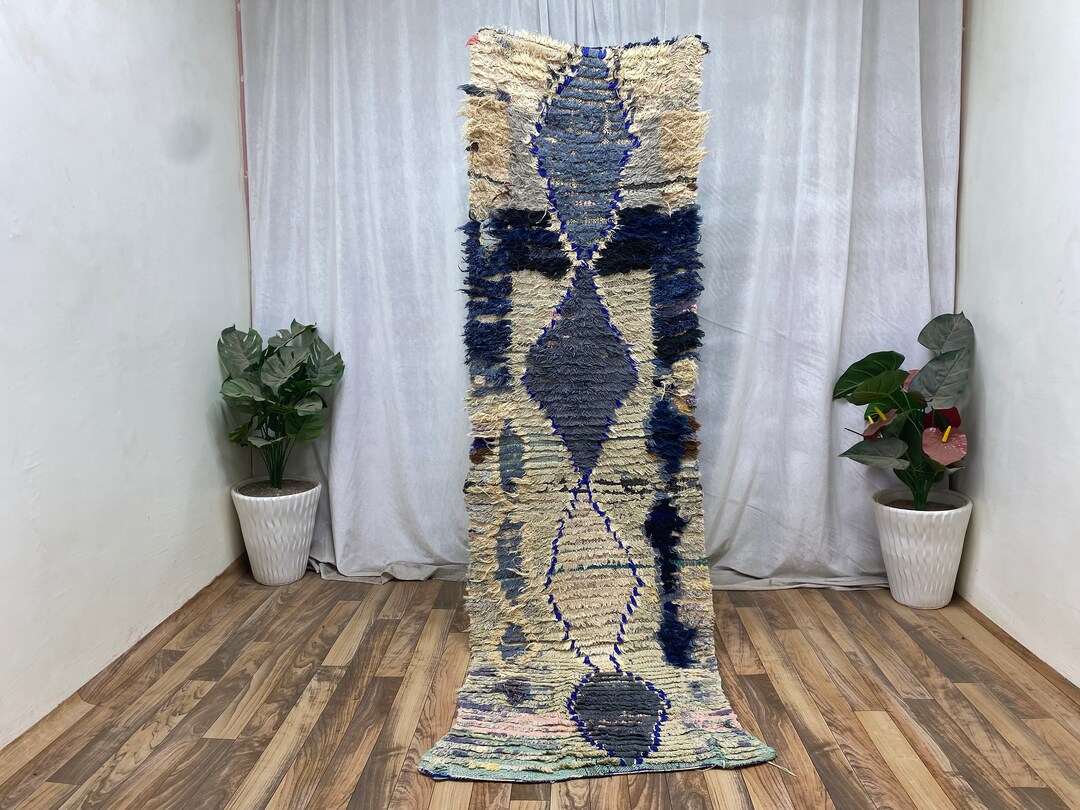Entry Moroccan Runner Rug, Abstract Morrocan Rug Runners, Long Vintage ...