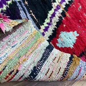 Moroccan Old Rug Runner, Colorful Narrow Runner Rug, Antque Azilal Rug ...