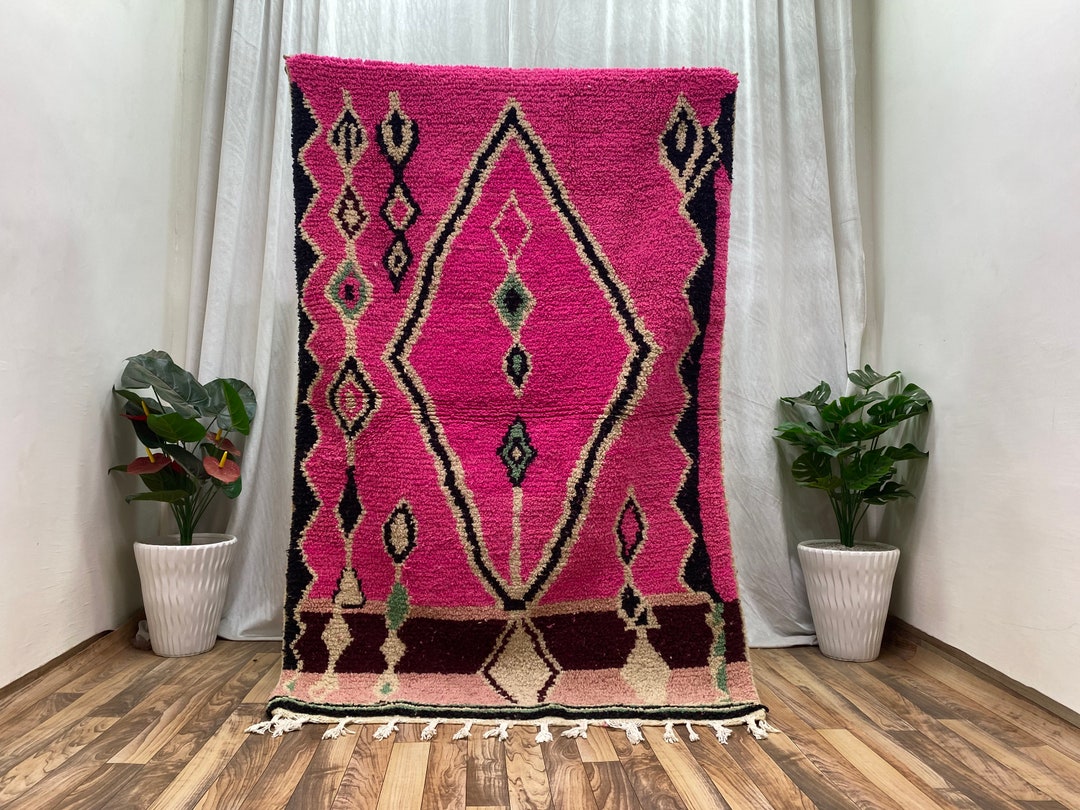 Moroccan Rug Pinkcustom Pink Gorgeous Rugcolorful Morrocan - Etsy