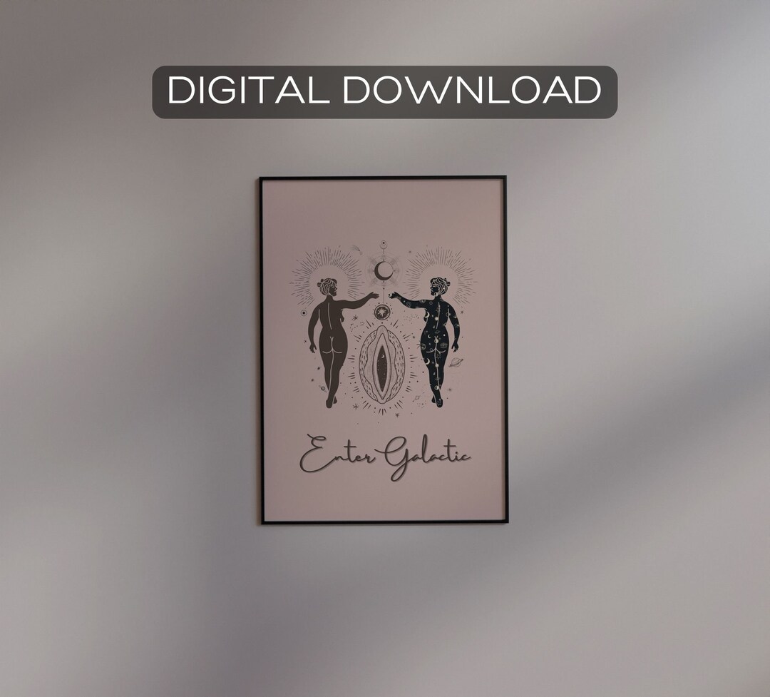 Enter Galactic, Digital Art, Feminist Art, Spiritual, Meditation Decor ...