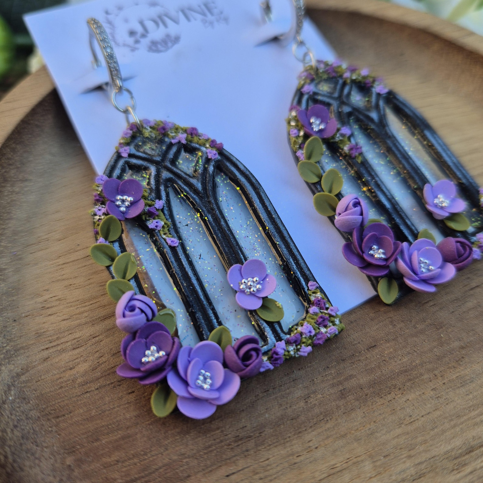Gothic Window Earrings - Stained Glass Windows - Celestial Dangle ...