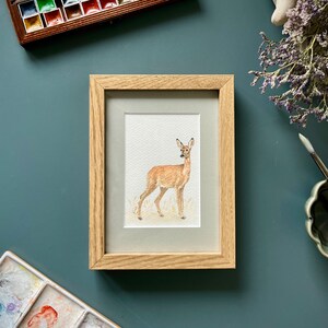 Roe Poster for Rustic Home, Framed Realistic Artwork for Living Room ...