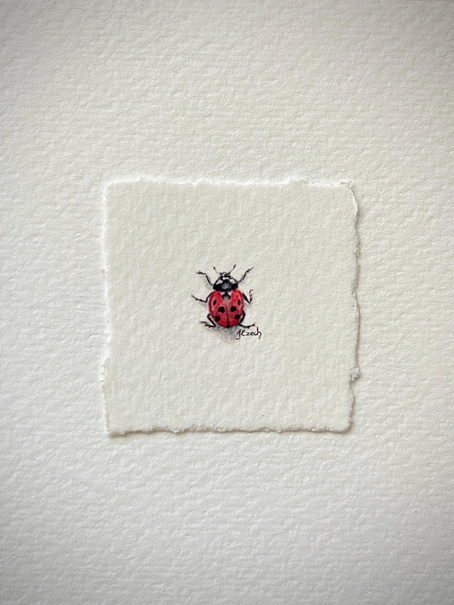 Vintage Style Ladybug Wall Art Print, Miniature Art for Retro Gallery ...