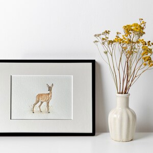 Roe Poster for Rustic Home, Framed Realistic Artwork for Living Room ...