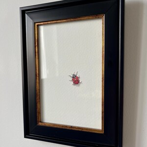 Ladybug Wall Art Print, Framed Miniature Art for Gallery Wall, Retro ...