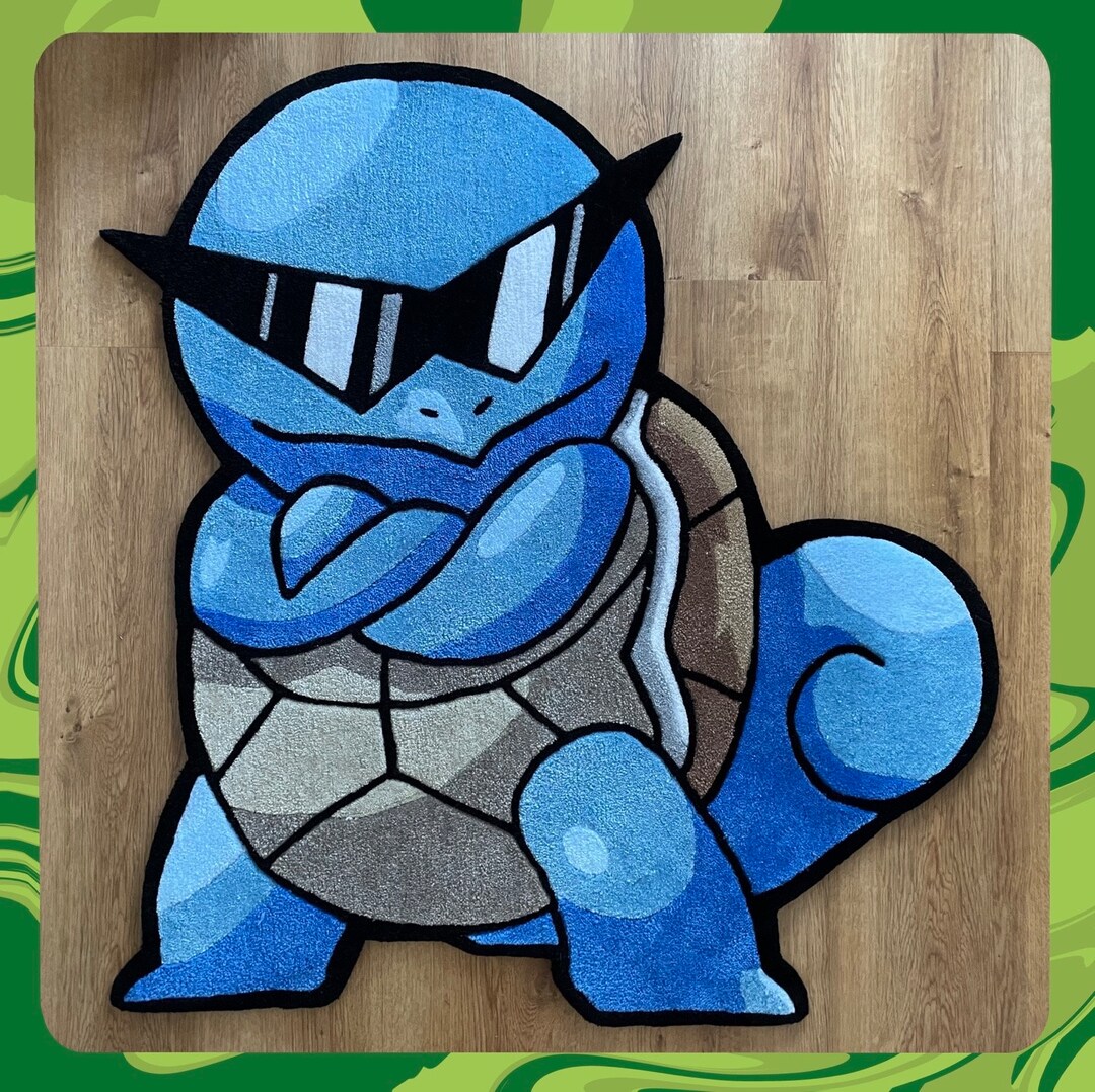 Shady Squirtle Tufted Rug - Etsy