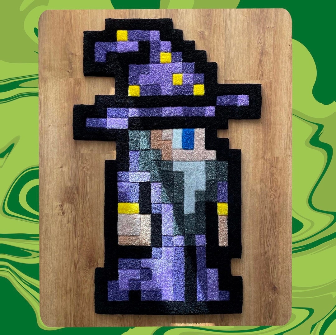 Pixel Terraria Wizard Rug - Etsy