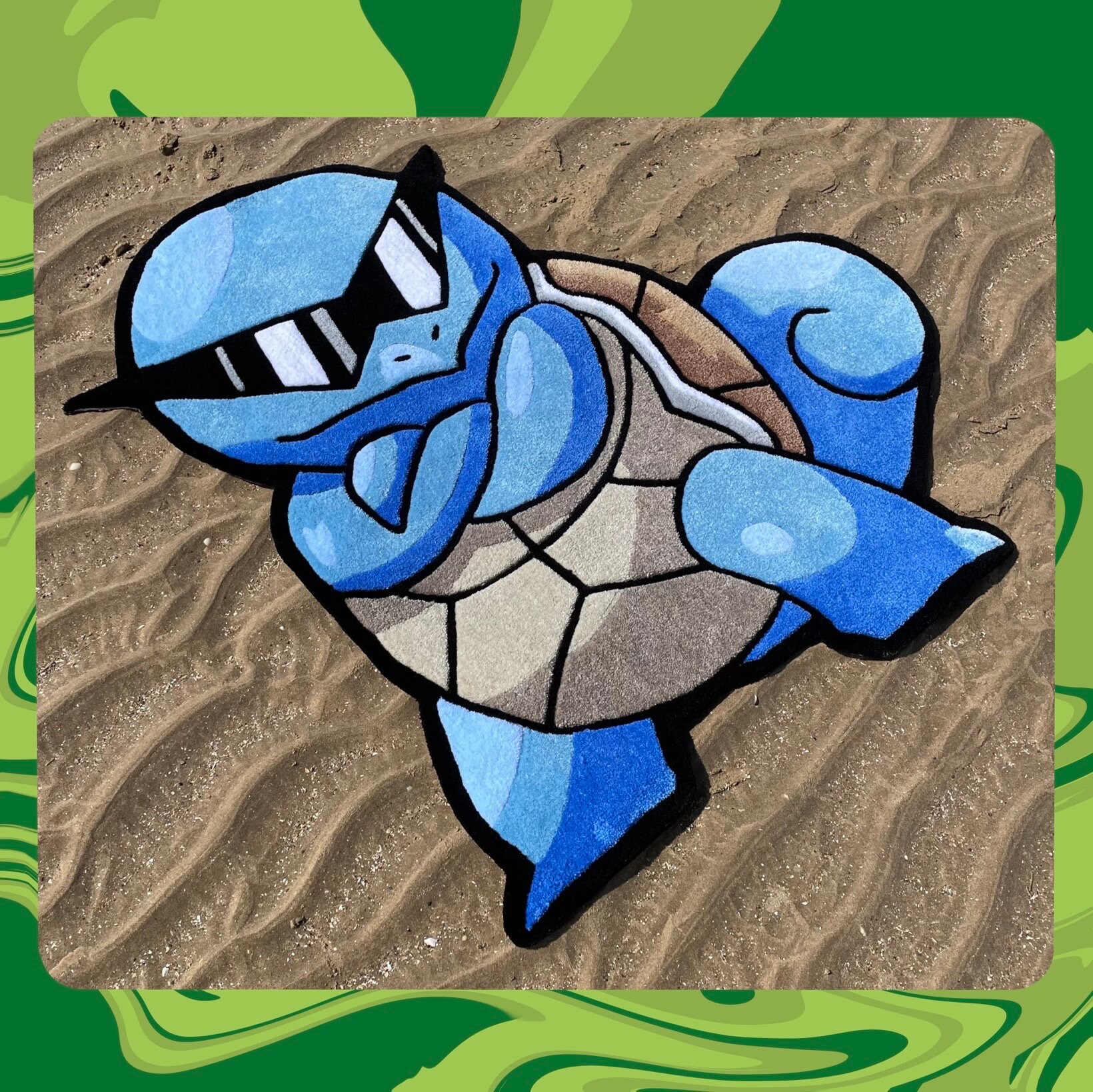 Shady Squirtle Tufted Rug - Etsy