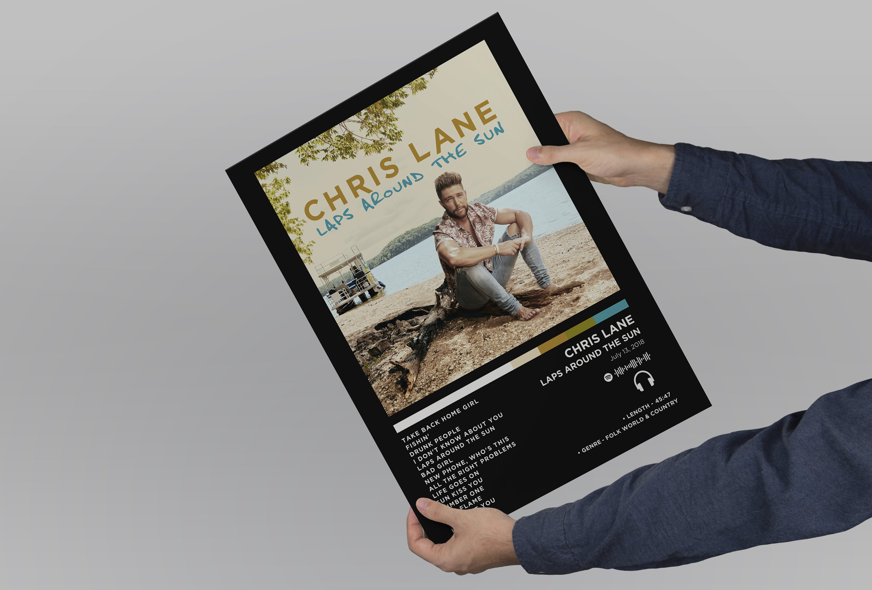 Chris Lane - Laps Around The Sun Album Poster sold by Christopher ...