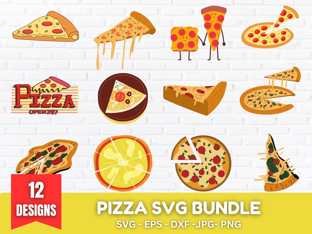 Pizza Svg Bundle, Pizza Png Bundle, Pizza Slice, Heart Pizza, Pizza SVG ...